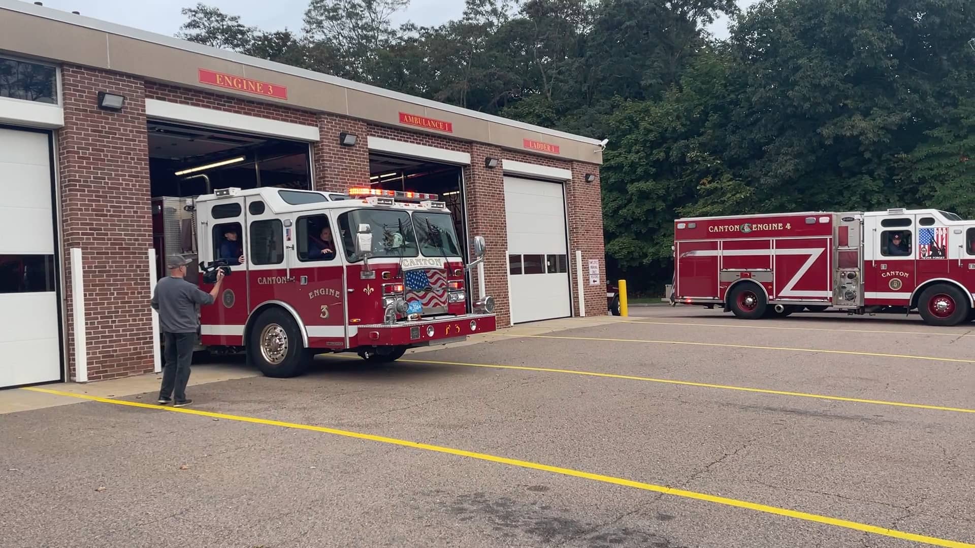Canton Fire Chief Charles Doody Leaves on Fire Engine 3 on Vimeo