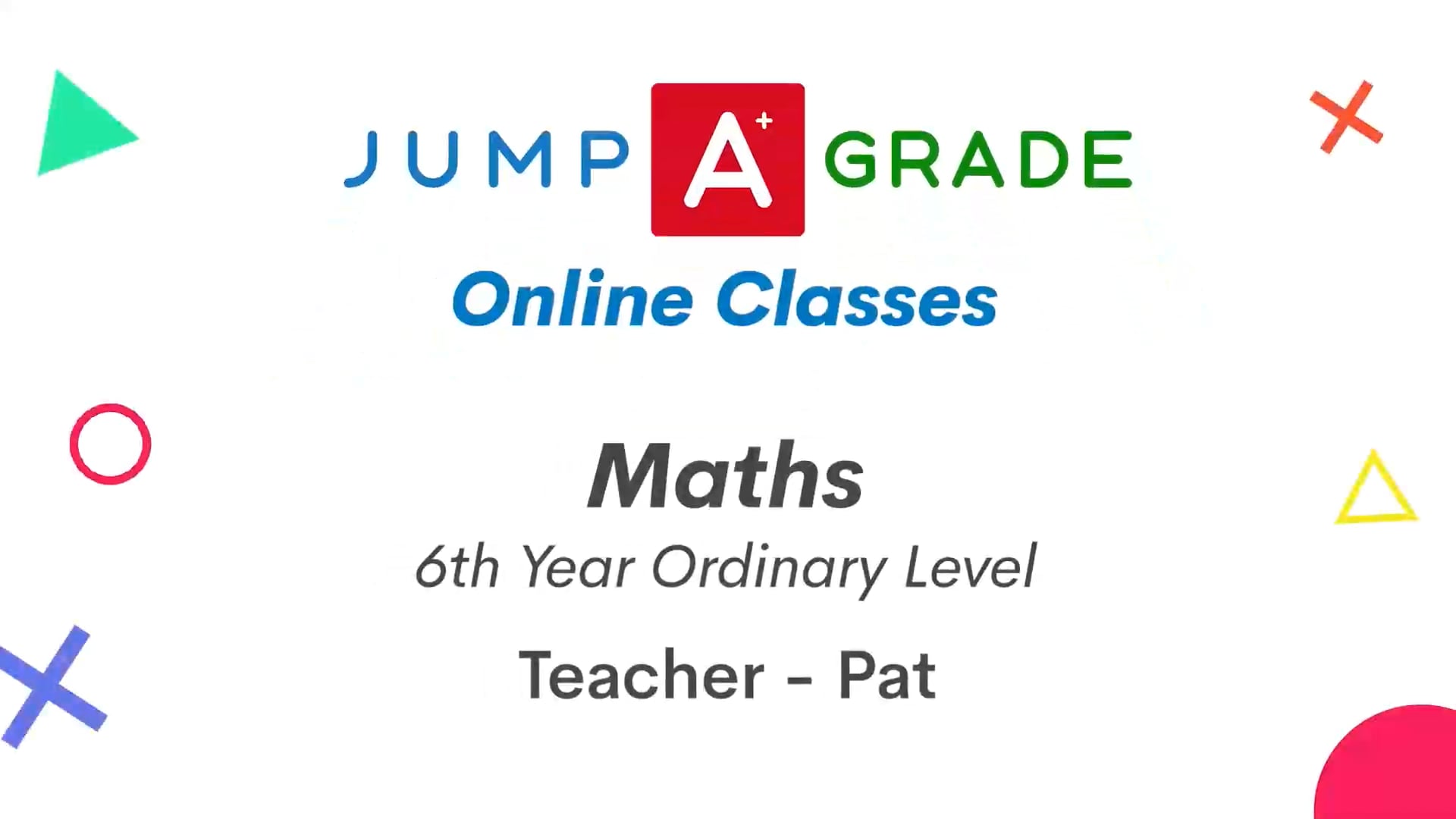 Algebra 5 - Ordinary Level Senior Cycle Maths - jumpAgrade