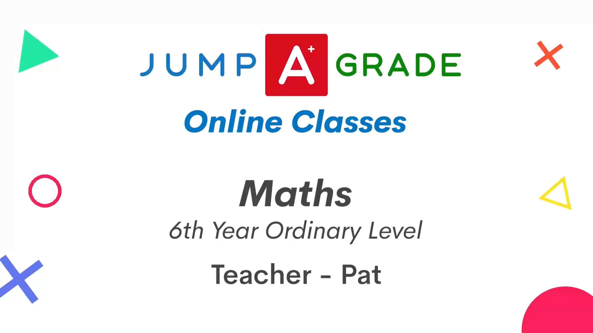 Functions 1 - Ordinary Level Senior Cycle Maths - jumpAgrade