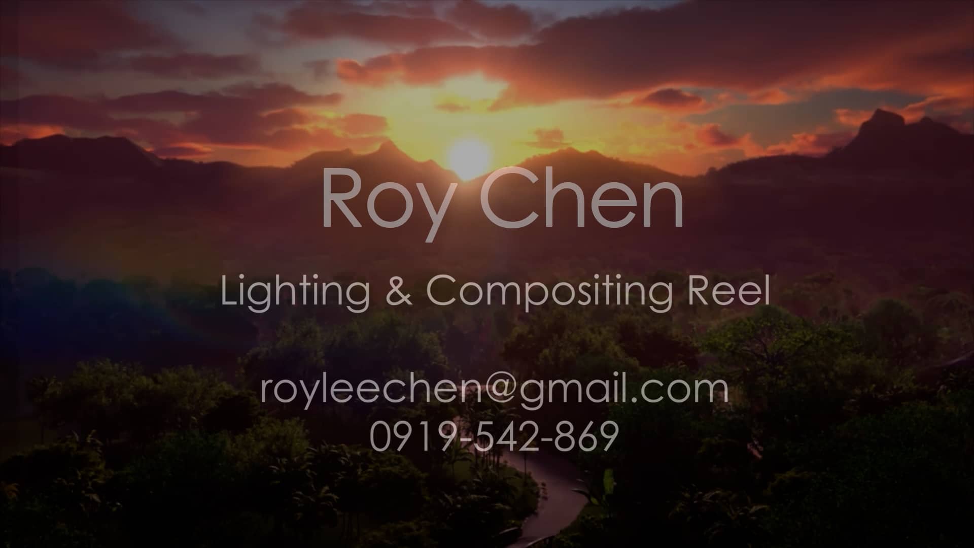 Roy Chen Lighting and Compositing Reel on Vimeo