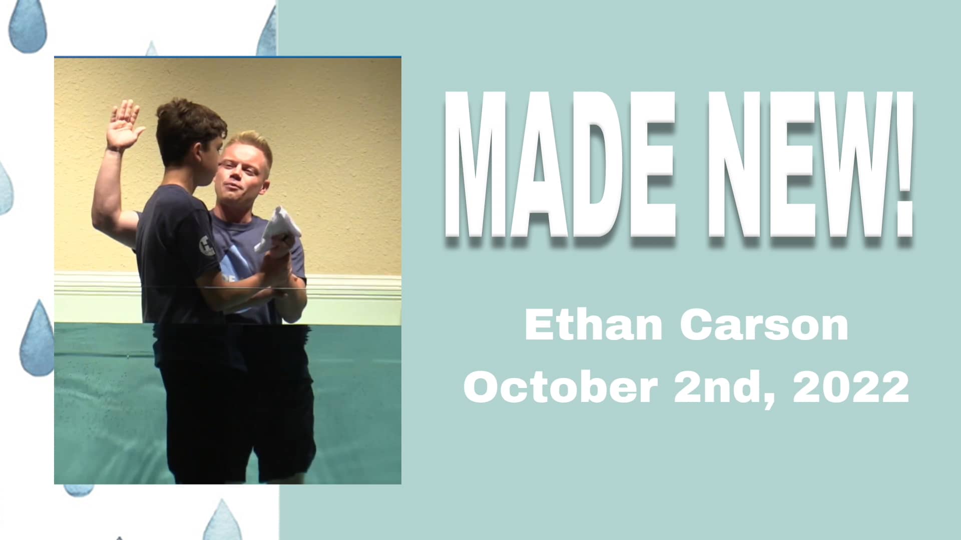 Ethan Carson Baptism on Vimeo