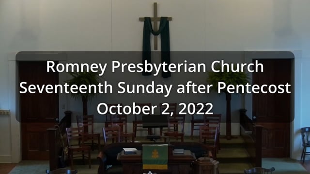 Romney Presbyterian Church – Come in to be Filled, Go out to Serve!