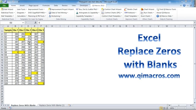 How To Replace Zeros With Blank Cells In An Excel Worksheet