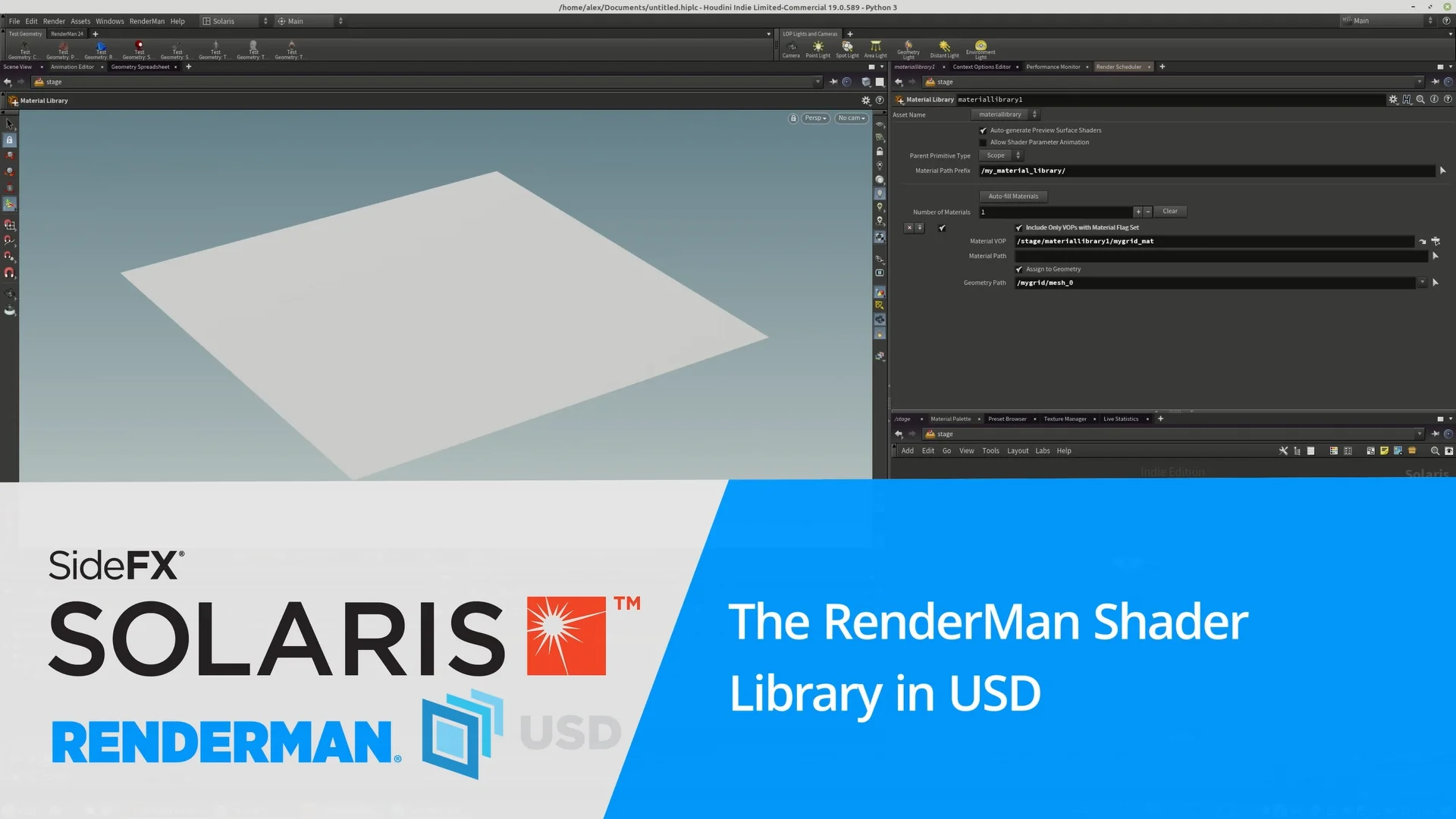 Houdini Solaris for RenderMan | 07 | RenderMan Shader Library in USD on Vimeo