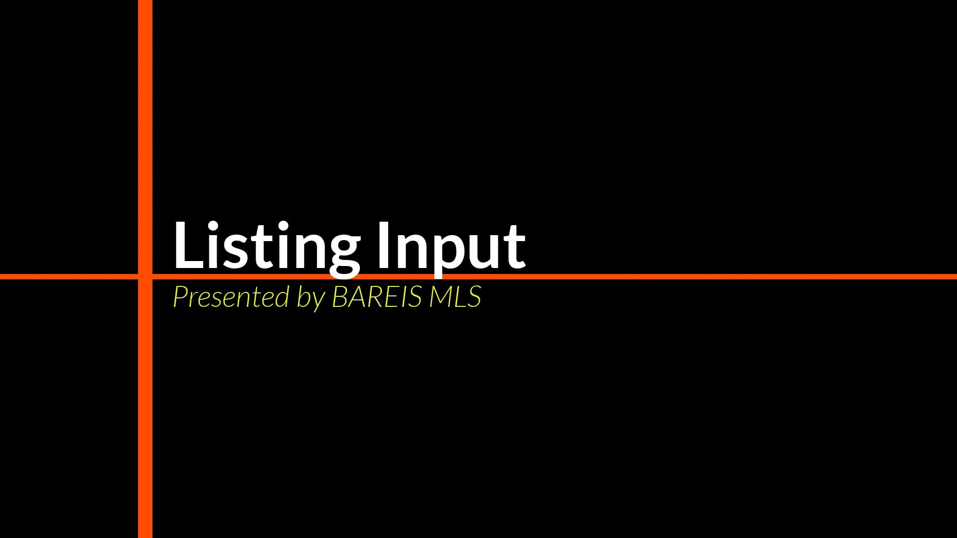 BAREIS Plus Listing Input