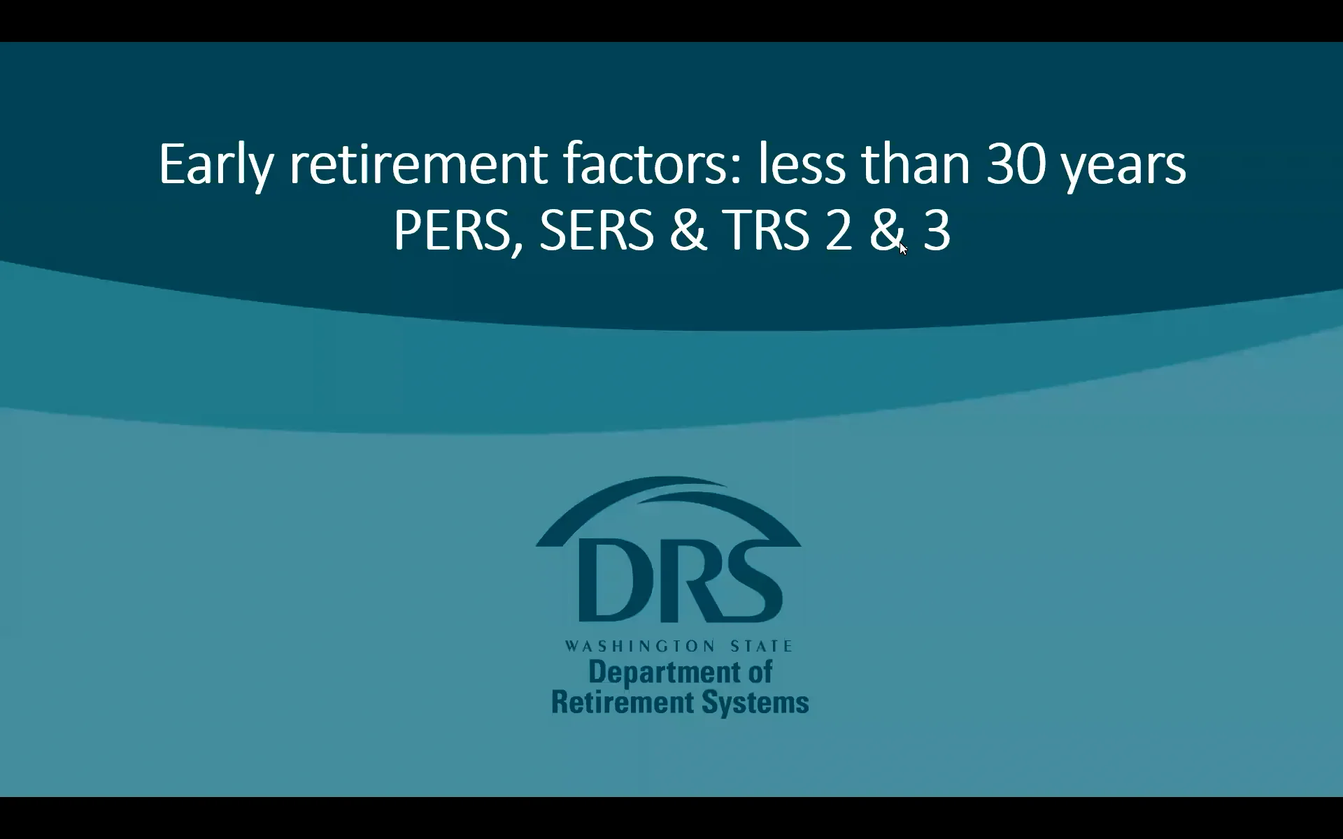 Early Retirement Factors
