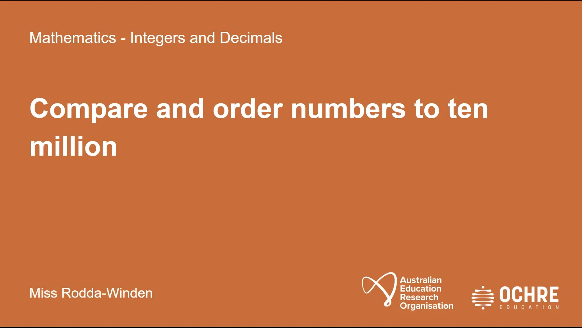 MATy6u1L4 VID Compare and order numbers to ten million