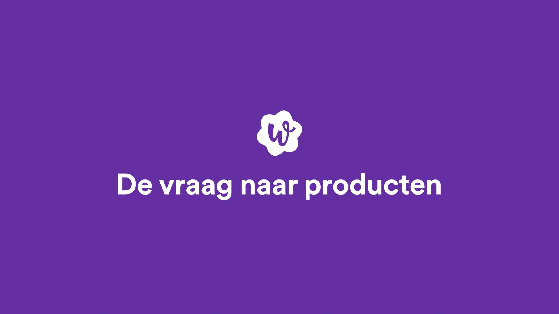 De vraag naar producten | WRTS