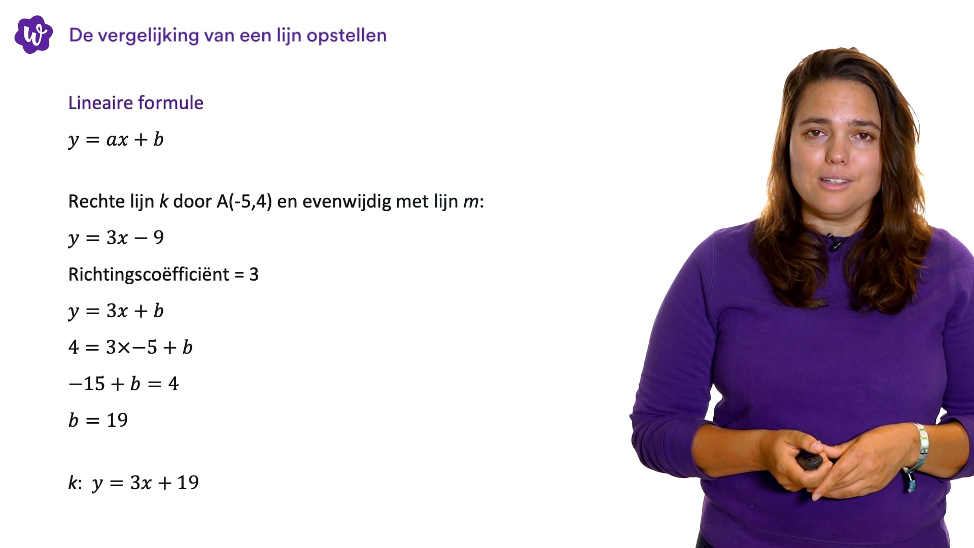 Vergelijking van een lijn opstellen oefenen | StudyGo