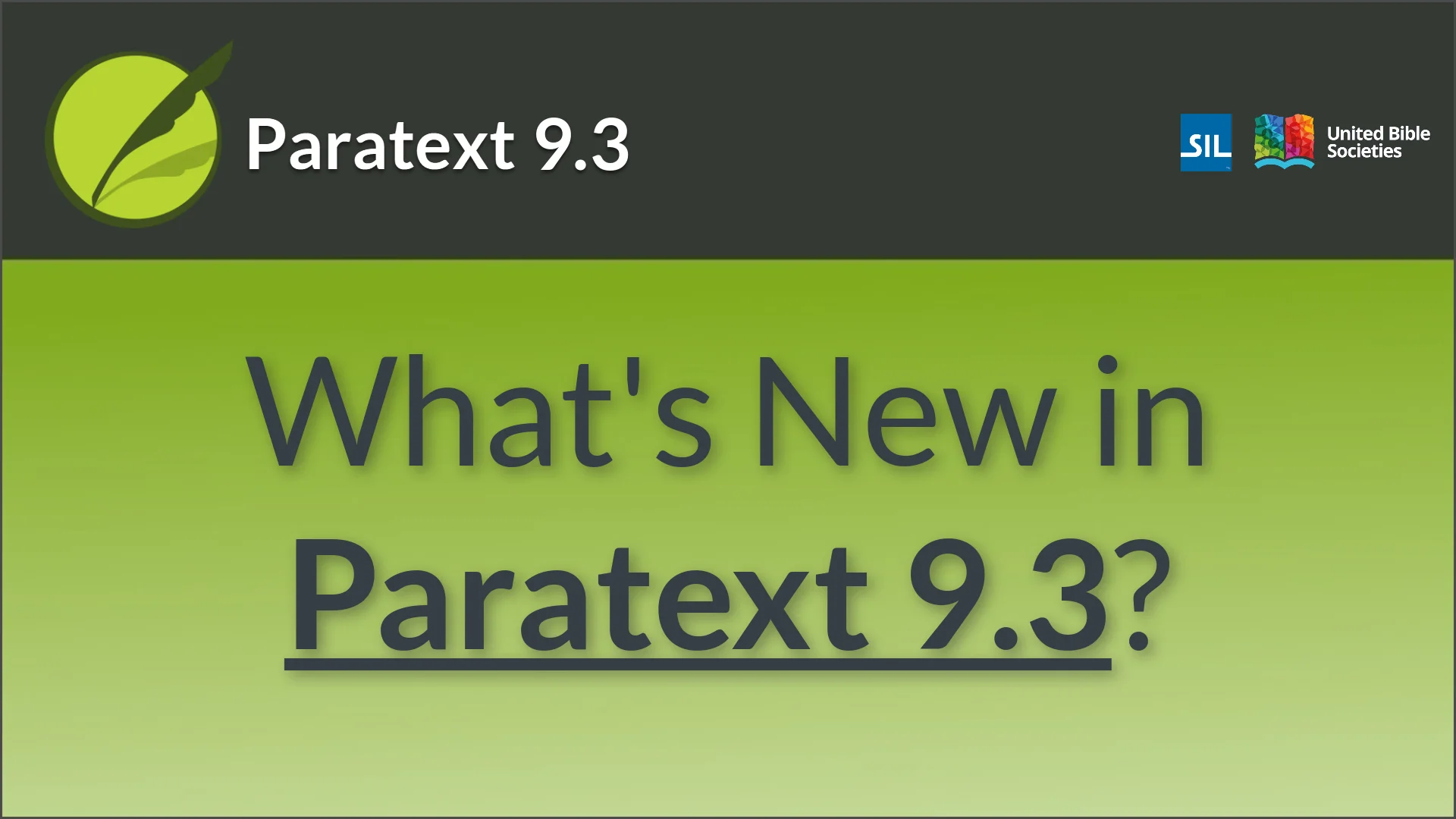 What's New in Paratext 9.3? on Vimeo
