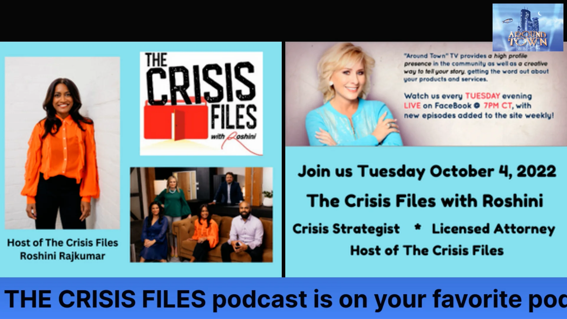 The Crisi Files with Roshini as Featured on Around Town TV LIVE! on Vimeo