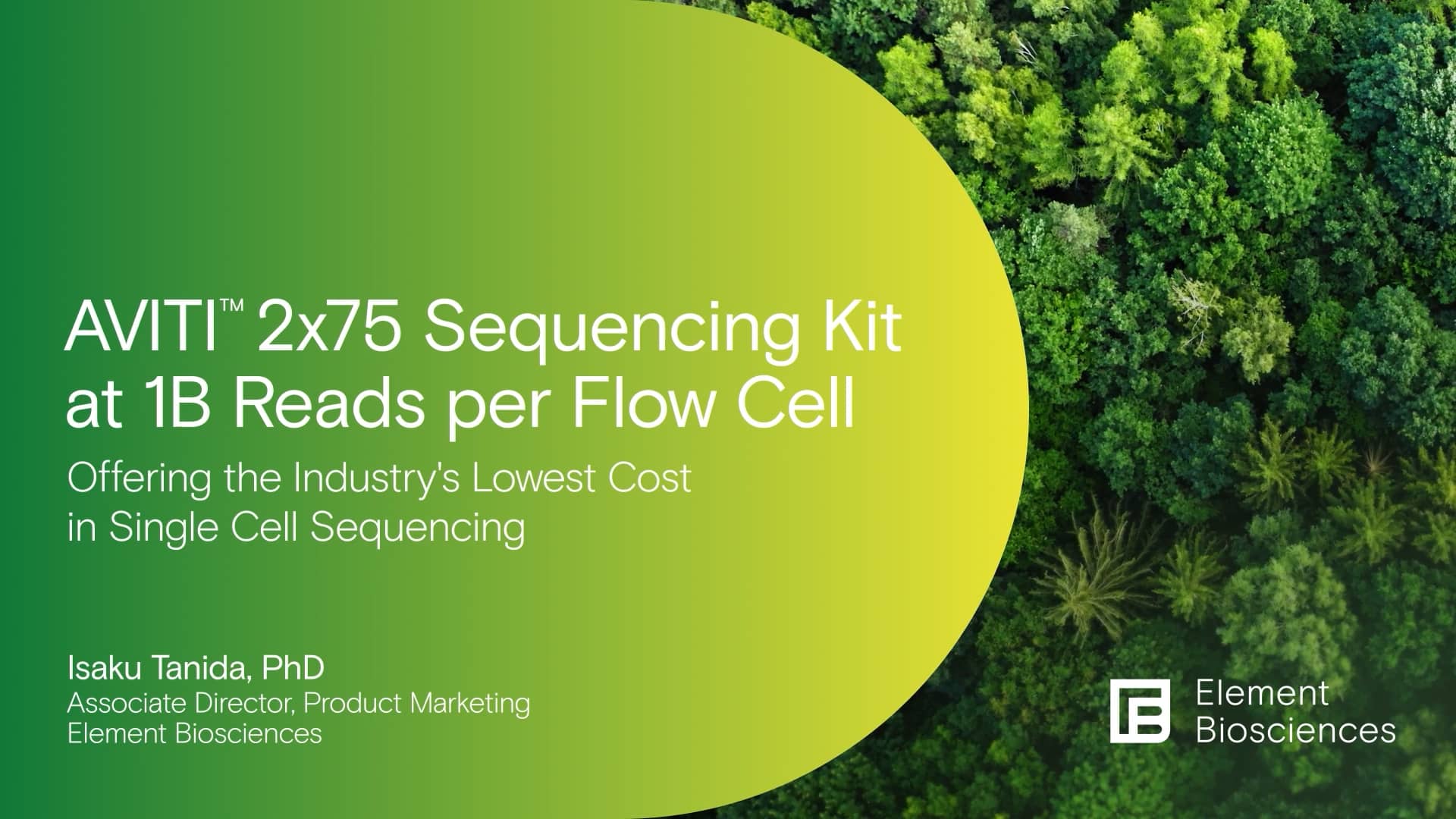 AVITI™ 2x75 Sequencing Kit at 1B Reads per Flow Cell on Vimeo