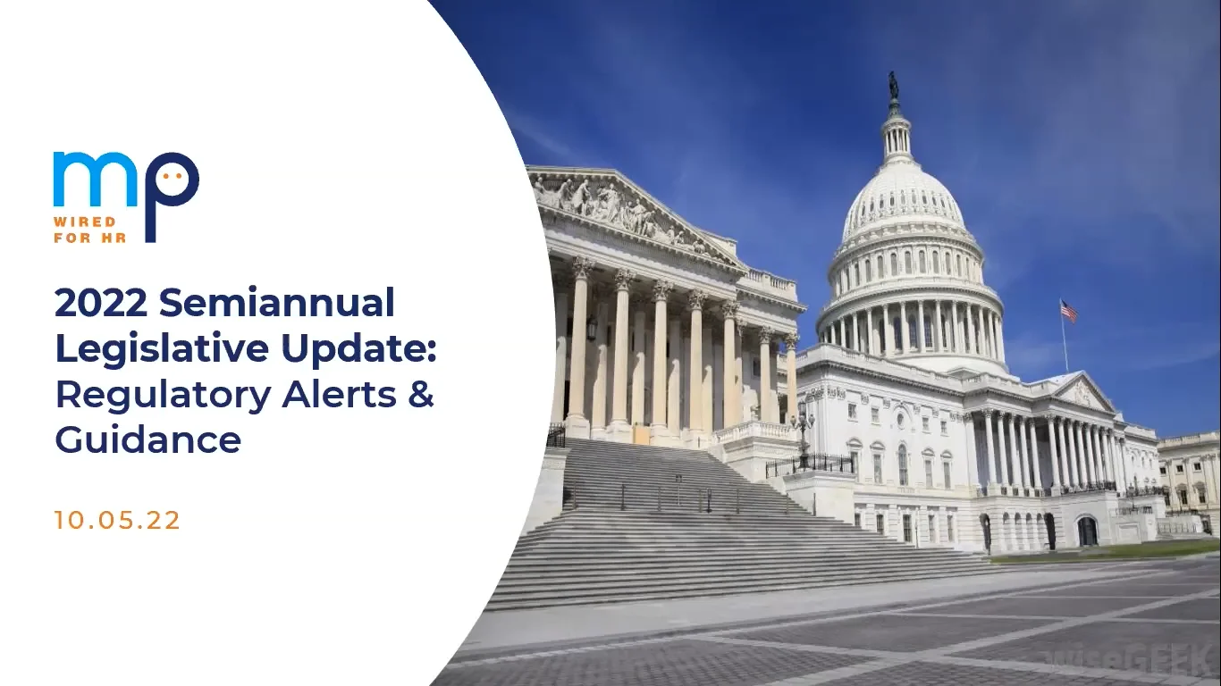 Semiannual HR Legislative Update: 2022 Regulatory Alerts and Guidance ...