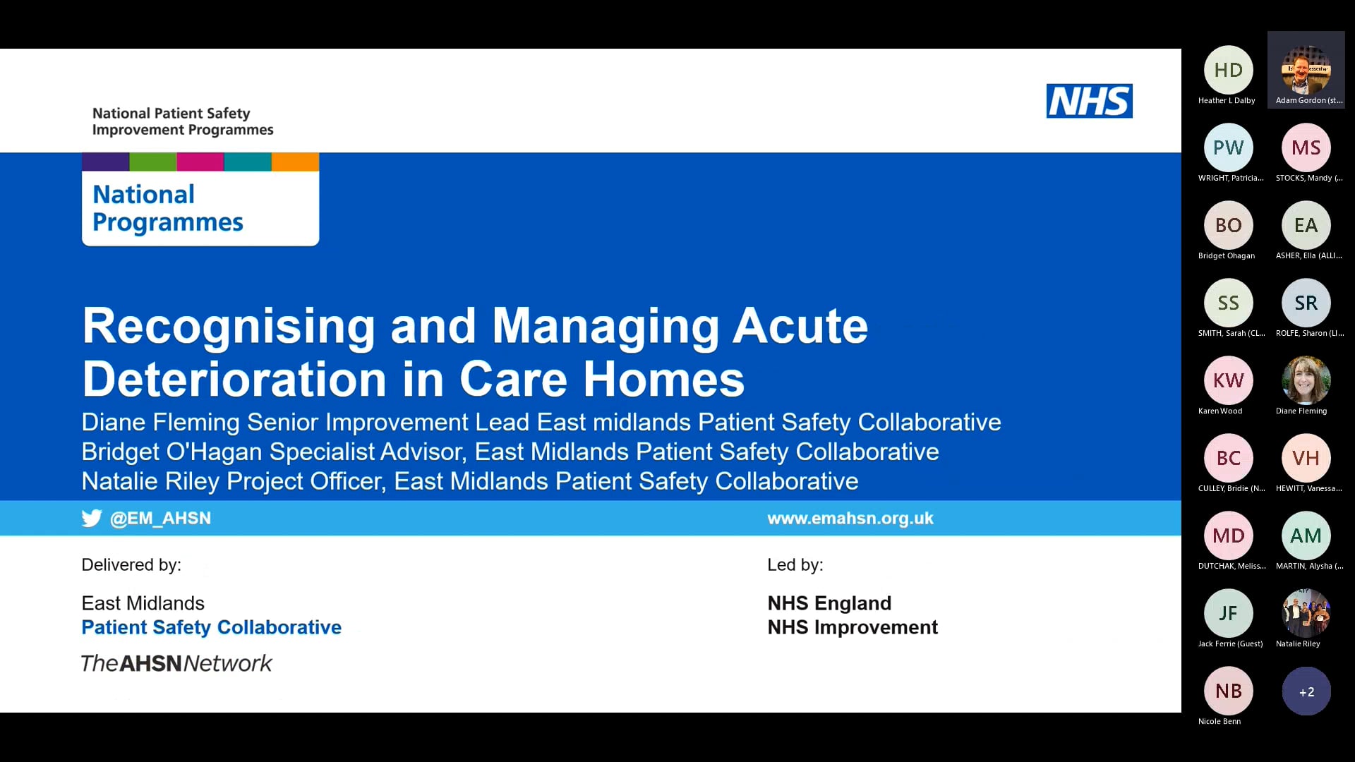 Recognising and managing deterioration in care homes webinar for ...