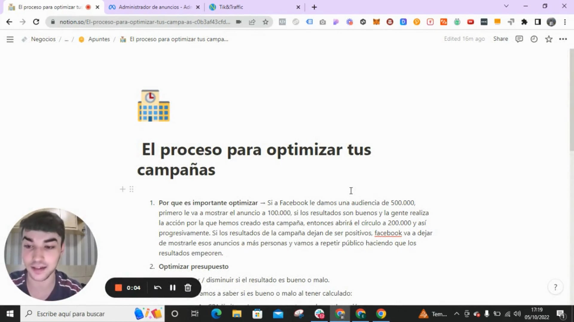 Módulo 3 - Clase 3 - El proceso para optimizar tus campañas on Vimeo
