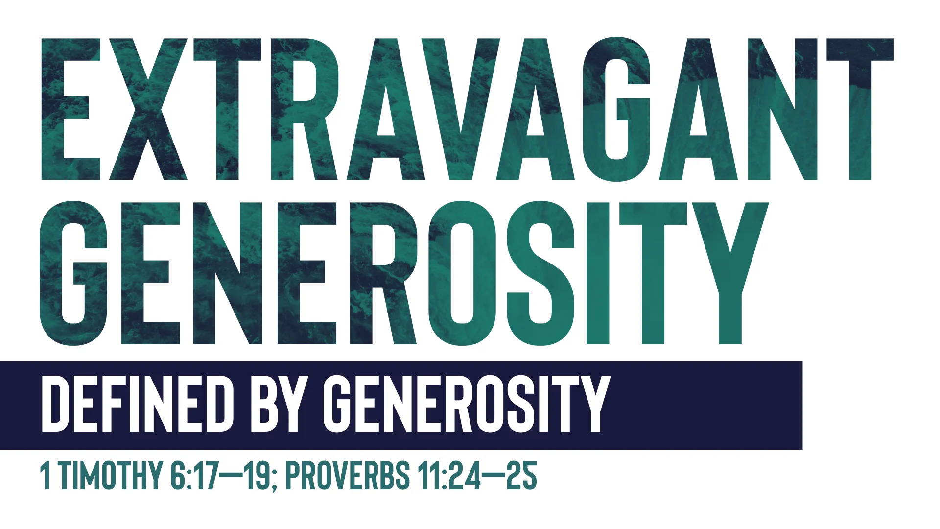Fall 2022 - Bumper for Extravagant Generosity Sermon Series on Vimeo