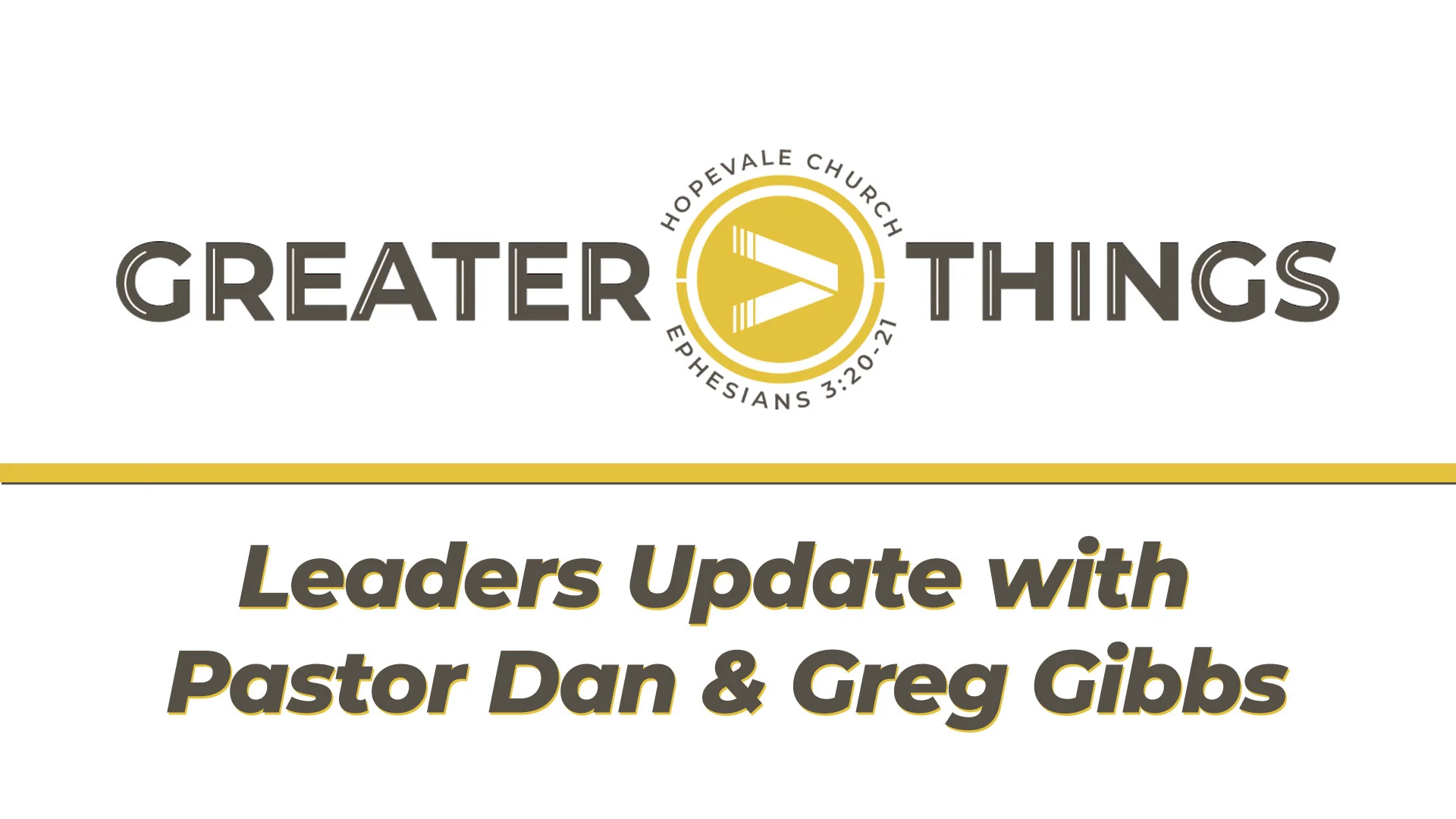 Hopevale Church | Greater Things Leaders | Greg Gibbs on Vimeo