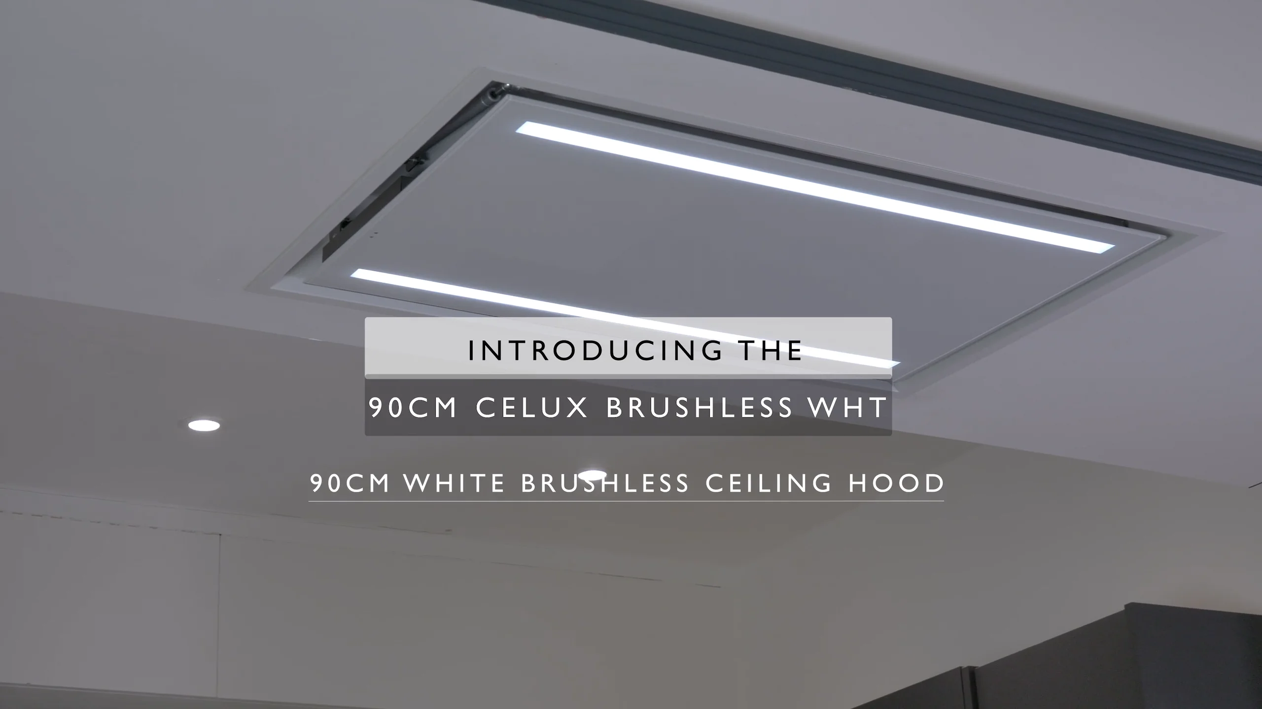 Celux - 90cm x 60cm - Ceiling Cooker Hood with Brushless Motor - White ...