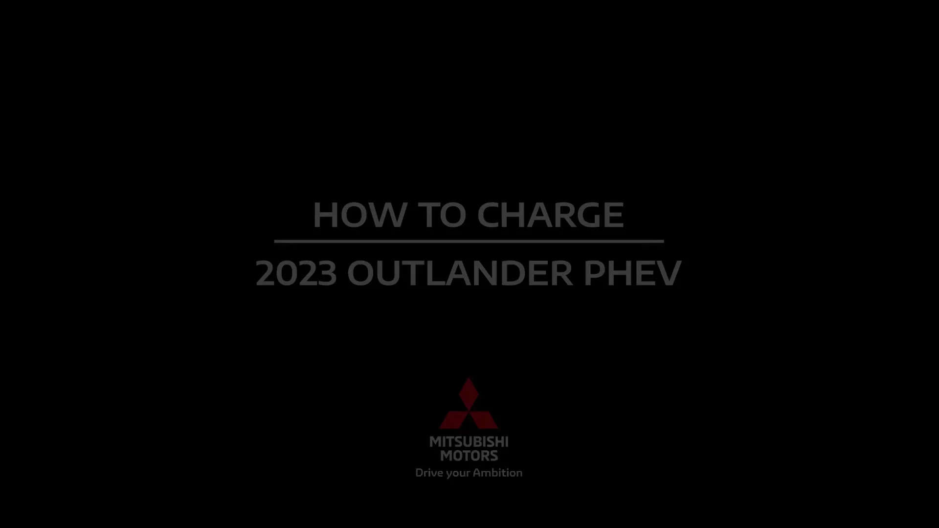 How to Charge the 2023 Outlander PHEV