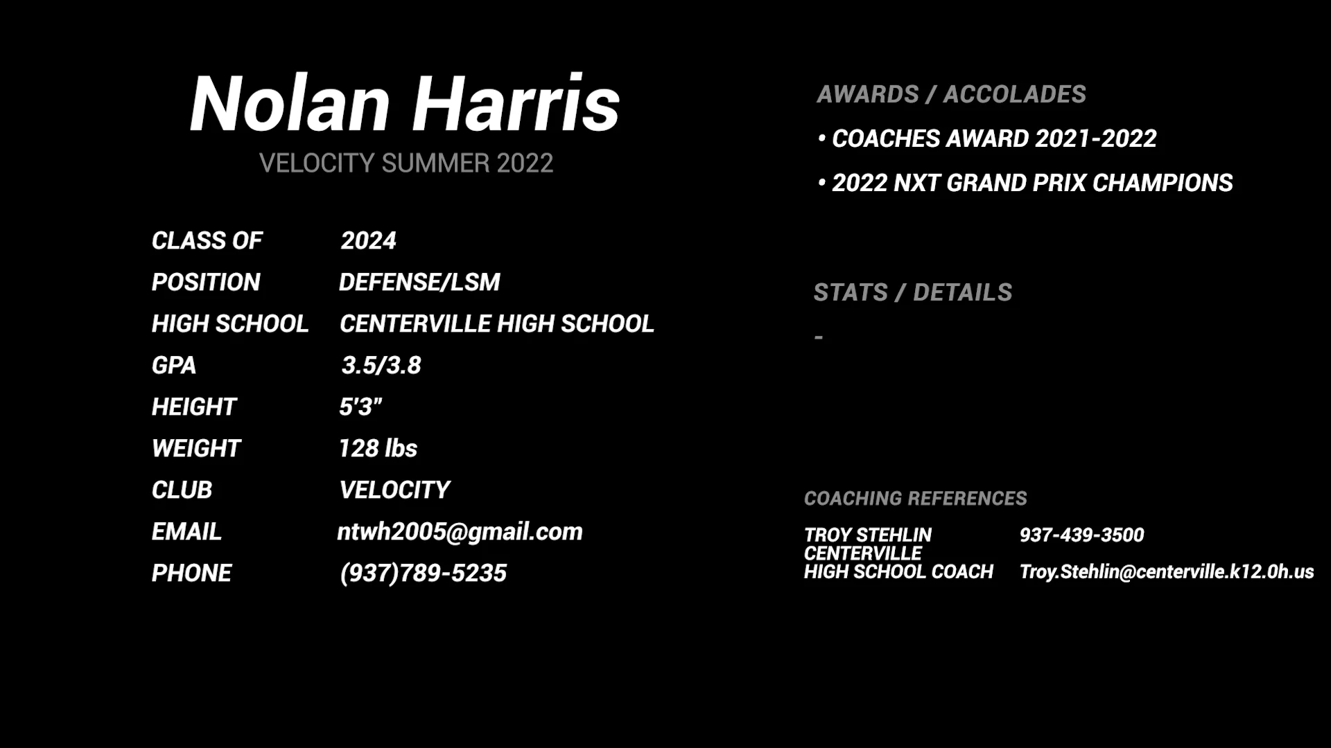 Nolan Harris Lacrosse Highlights 2022 NLV on Vimeo