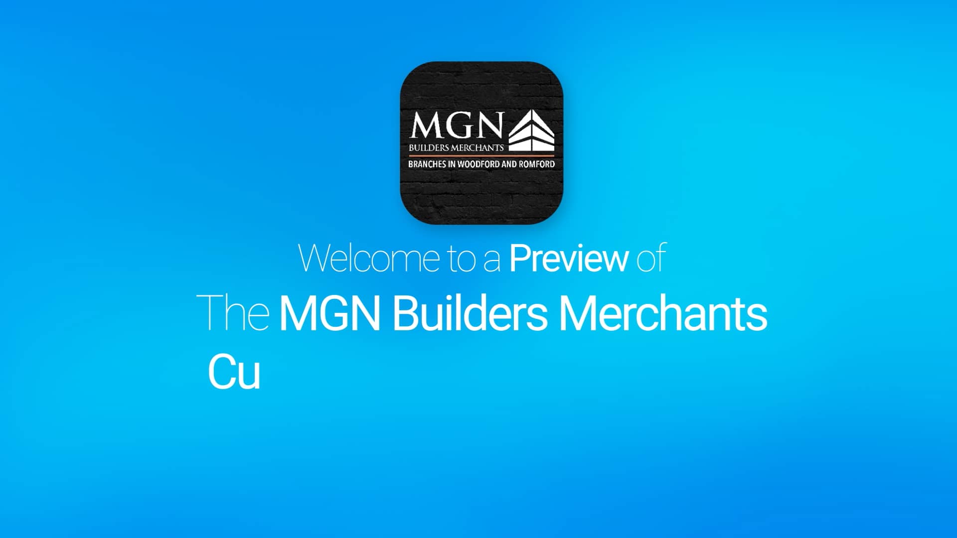 MGN Builders Merchants - Mobile App Preview - MGN912W on Vimeo