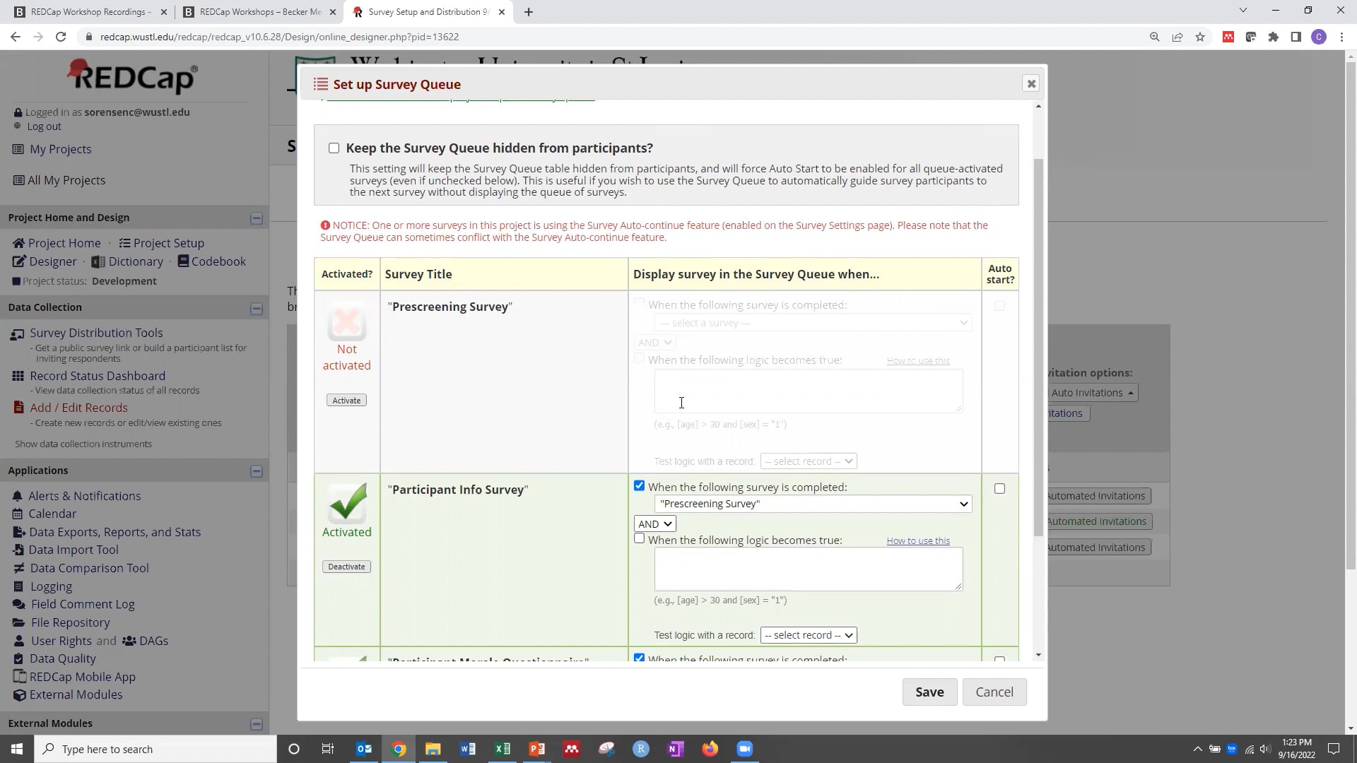 REDCap Survey Setup and Distribution