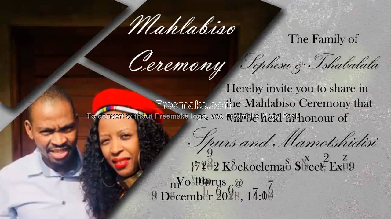 Mahlabiso Invitation.mp4 on Vimeo