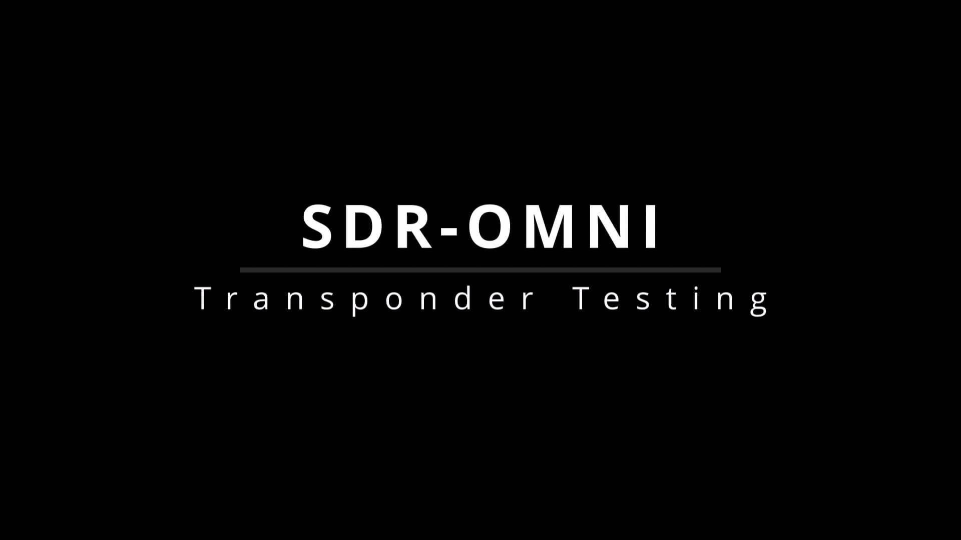 SDR OMNI Transponder Testing on Vimeo