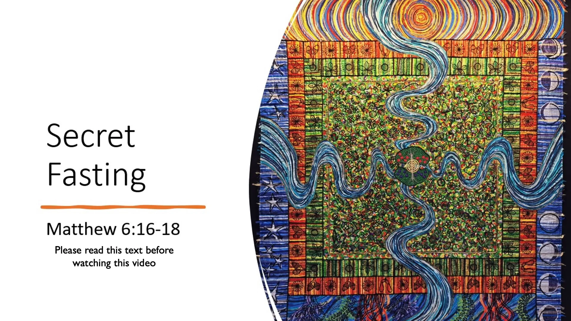 Secret fasting (Matthew 6:16-18) on Vimeo