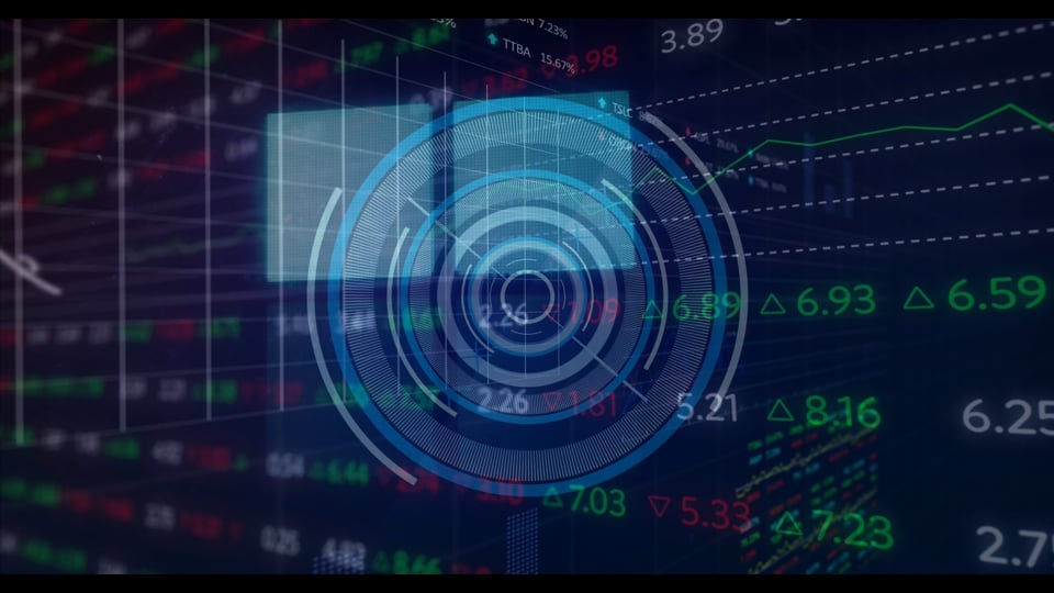 Animation of scope scanning over data processing Video from Pikwizard