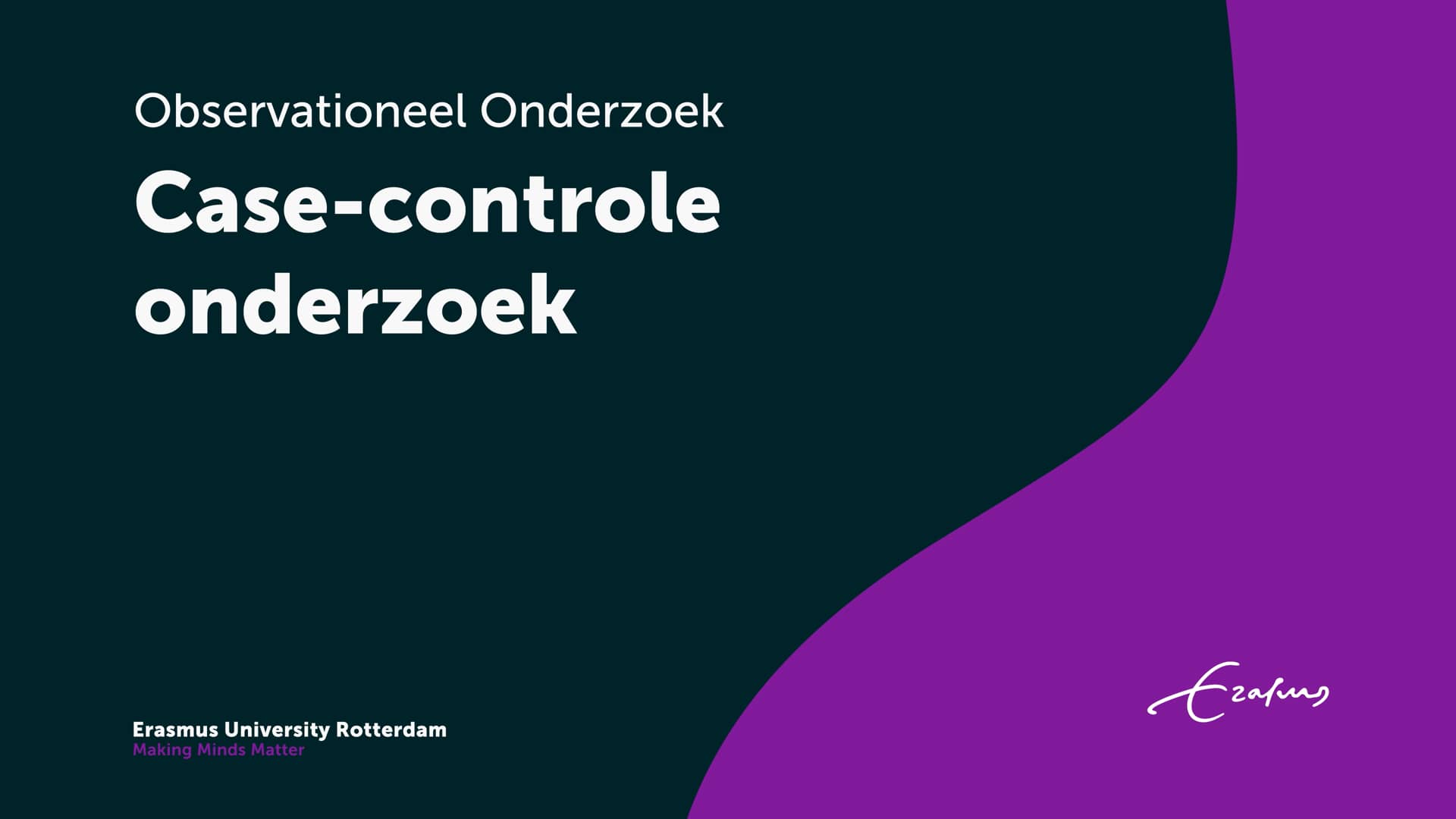 EUR - ESHPM - Case Controle Onderzoek on Vimeo