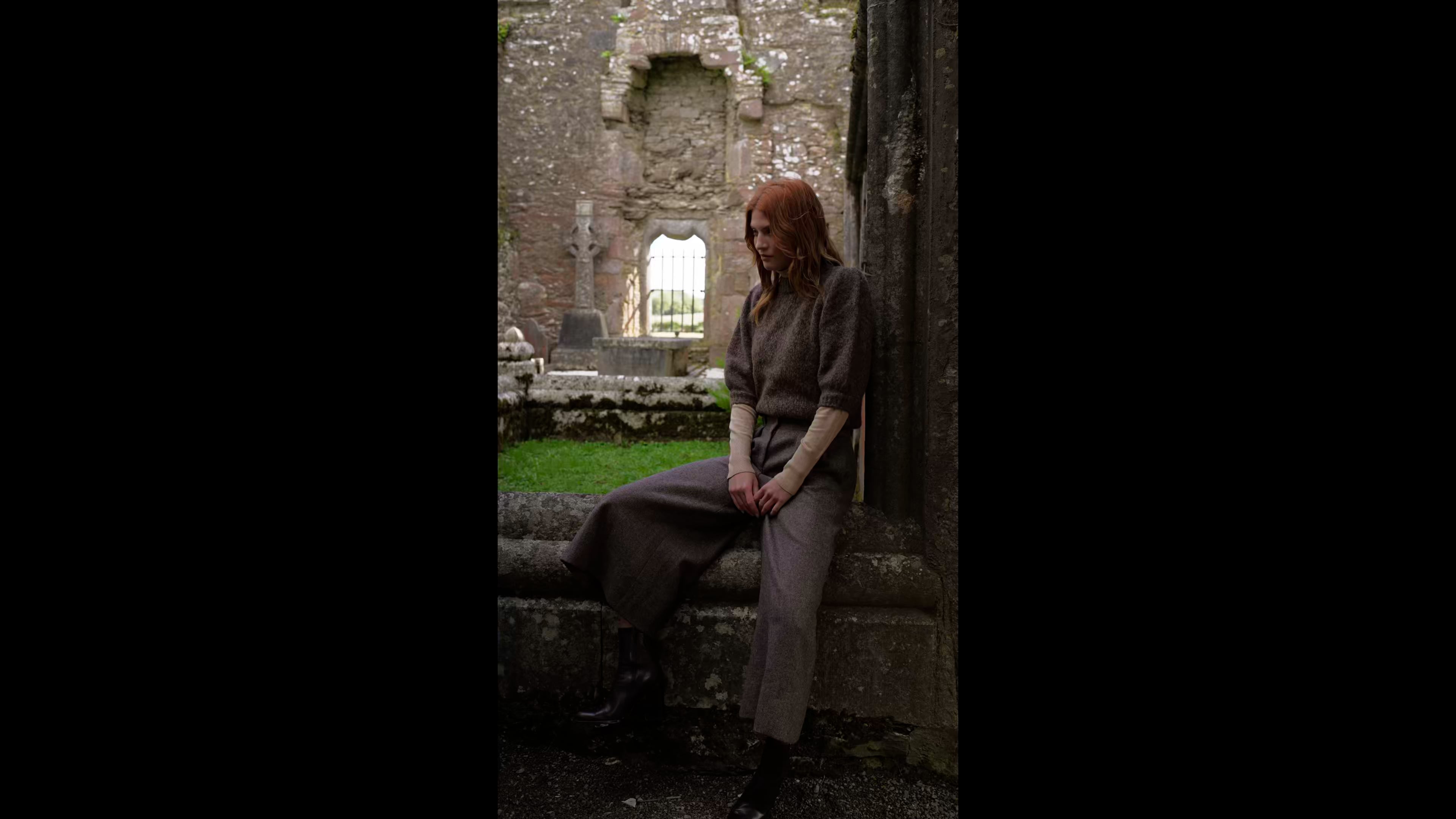 Tweed Culottes in Heather Herringbone on Vimeo