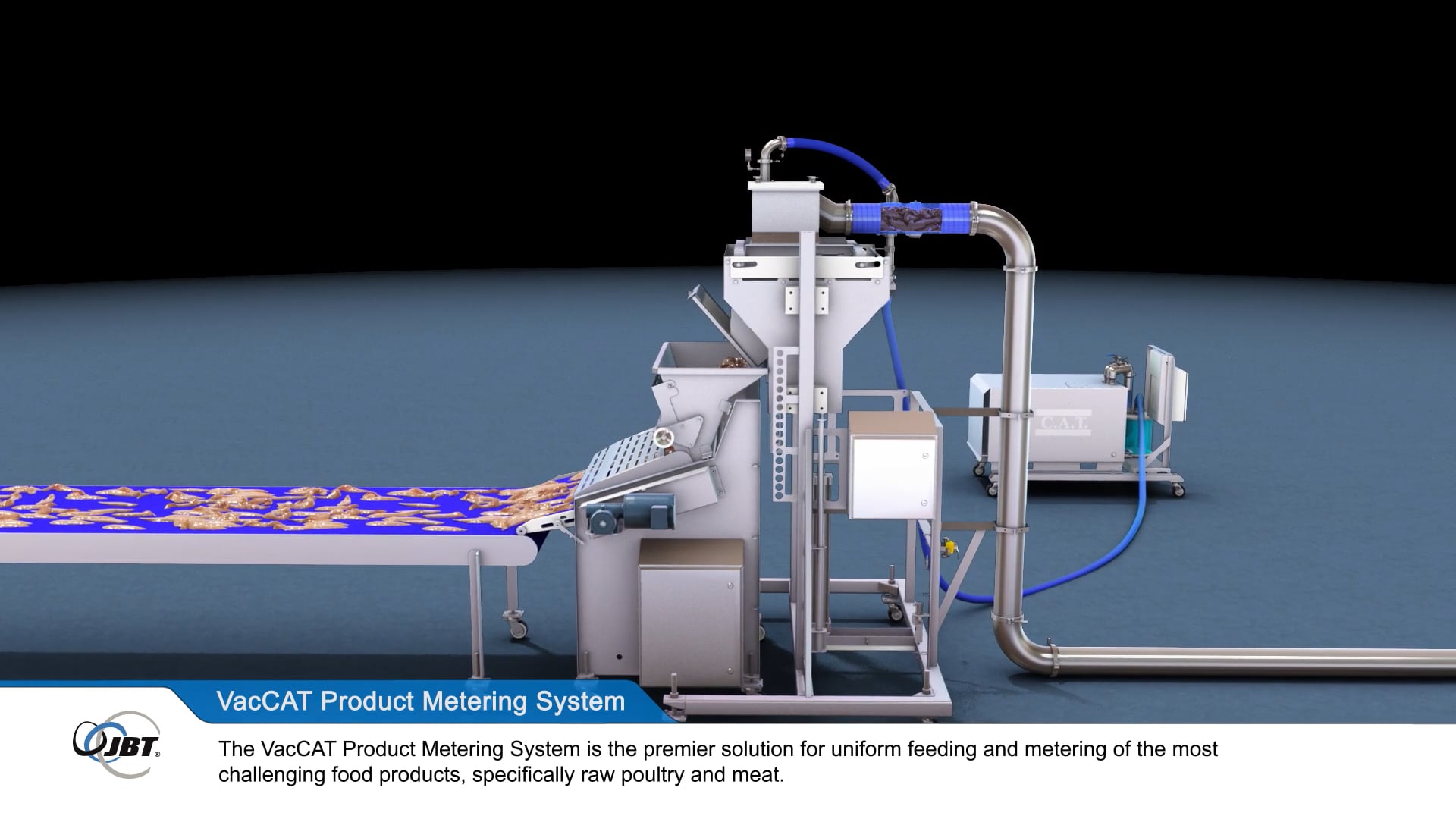 JBT FoodTech - JBT- C.A.T. VacCAT Product Metering System on Vimeo