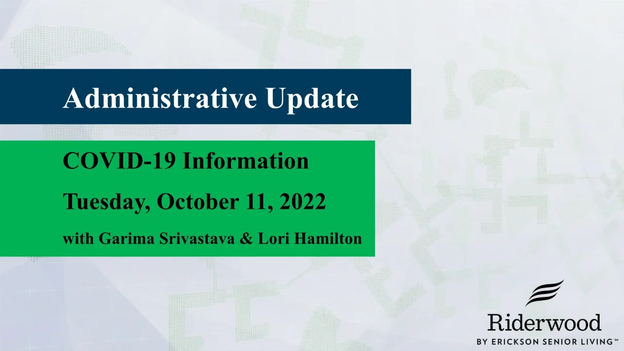 Riderwood Administrative Update on Vimeo