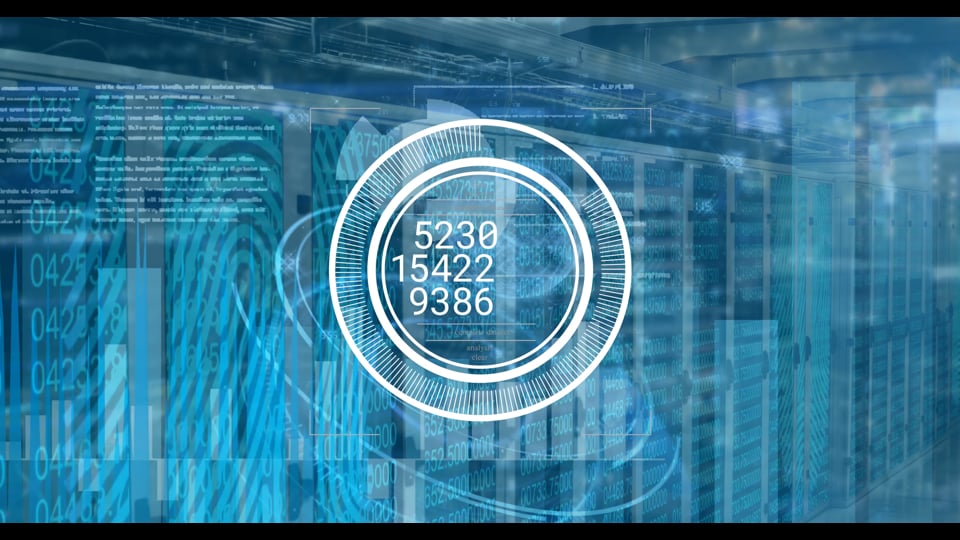Animation Of Data Processing And Binary Coding Over Blue Eye Video From Pikwizard 