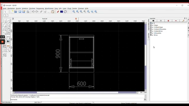 Bemaßte Frontansicht an 2D-CAD übertragen on Vimeo