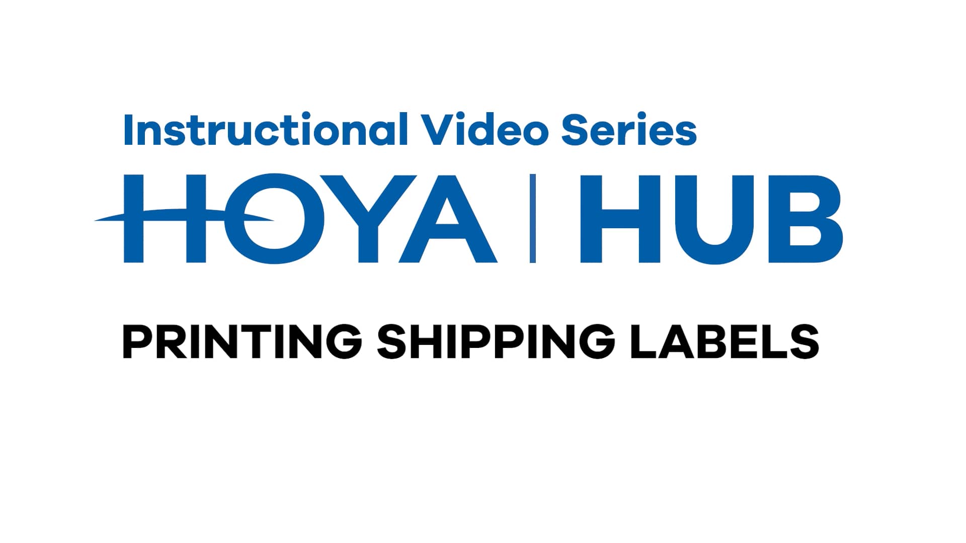 Printing Shipping Labels - HOYA HUB on Vimeo
