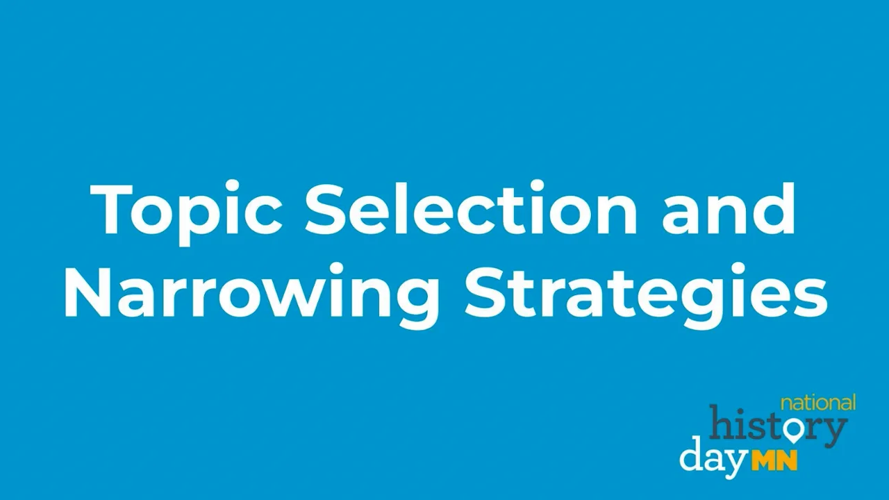 Topic Selection and Narrowing Strategies