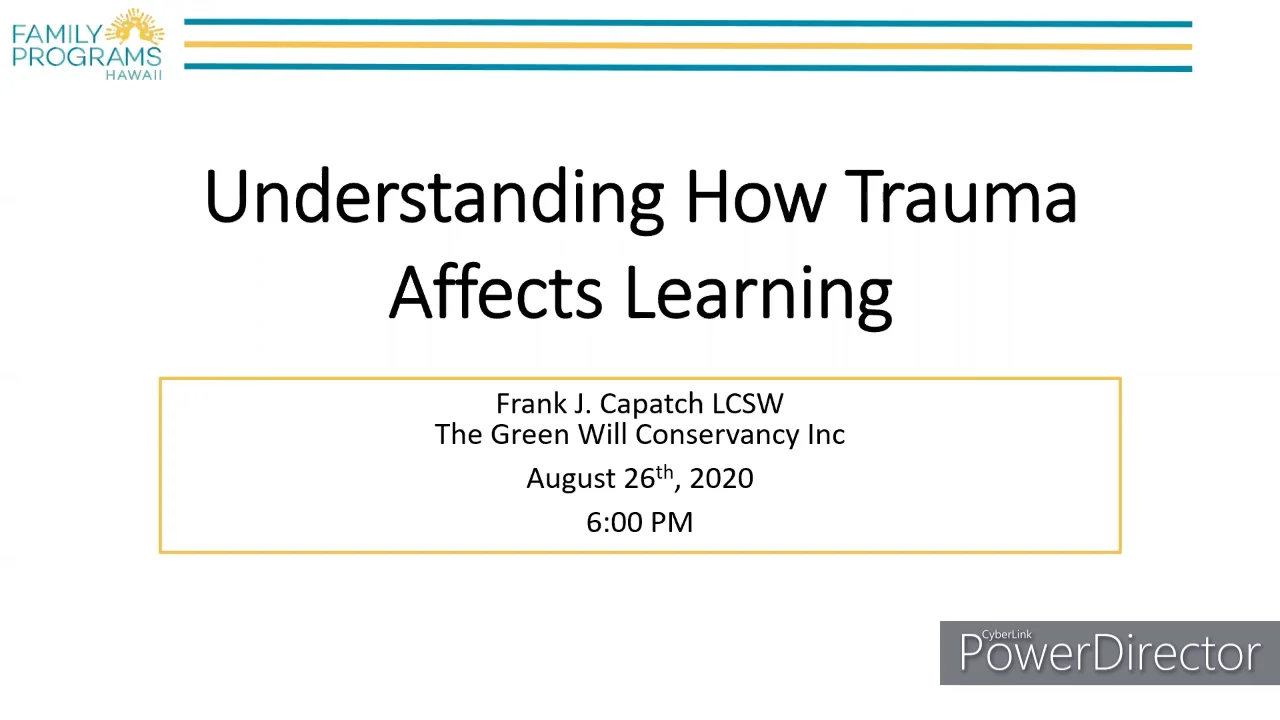 Understanding How Trauma Affects Learning on Vimeo
