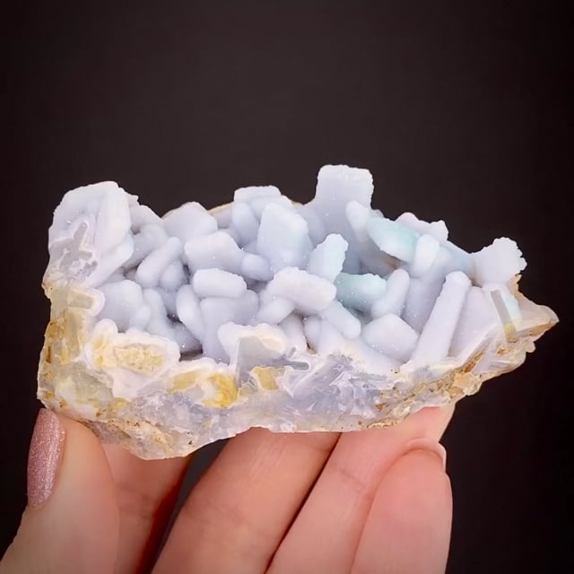 Quartz ps. Anhydrite - V22-1446 - Tentadora Mine - Peru Mineral Specimen