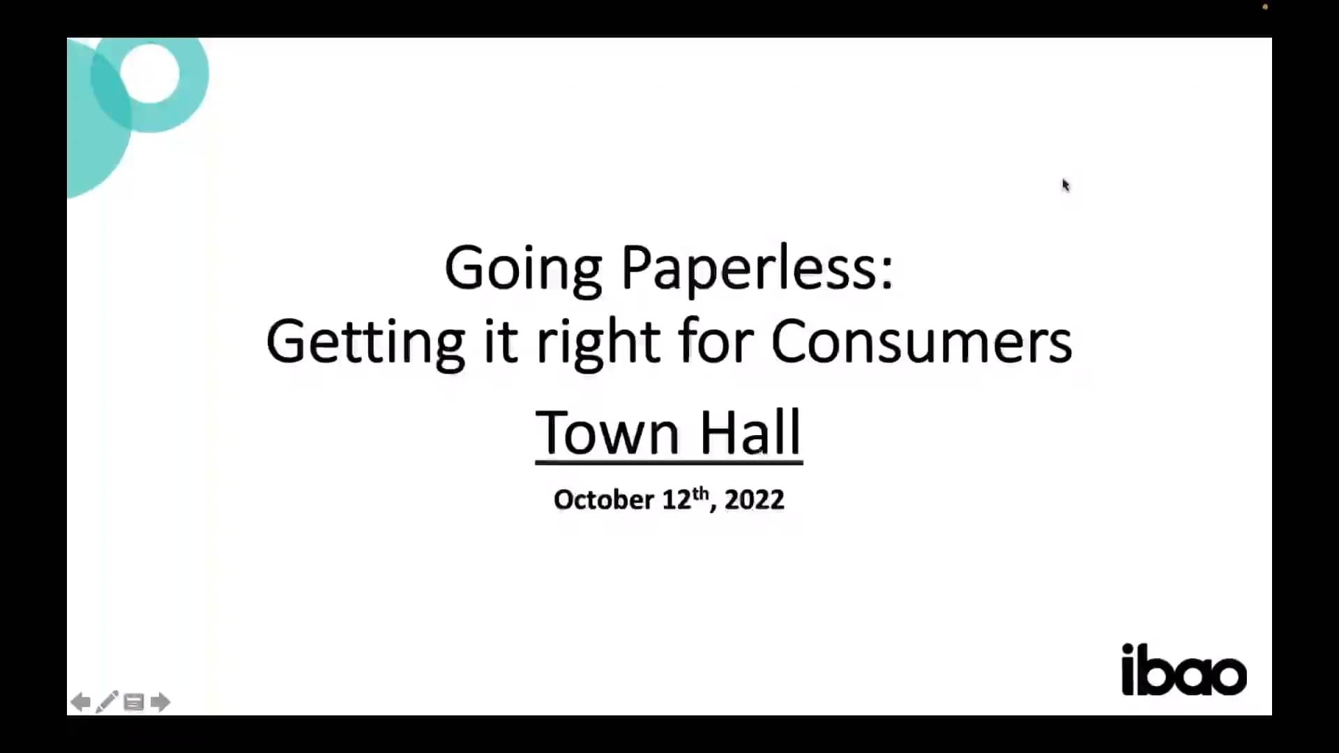 IBAO Going Paperless Virtual Town Hall on Vimeo