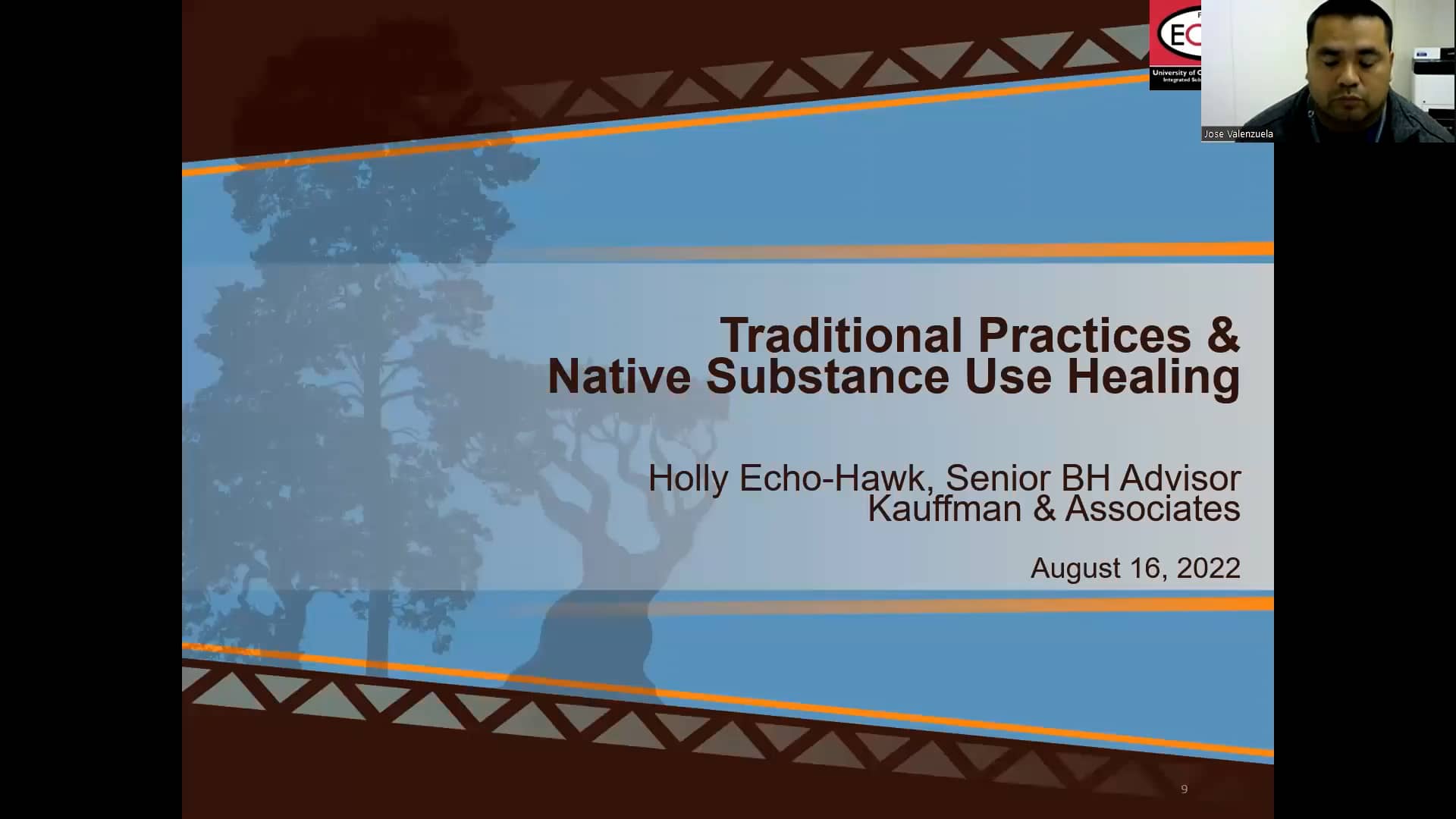Traditional Practices & Native Substance Use Healing (August 2022) on Vimeo