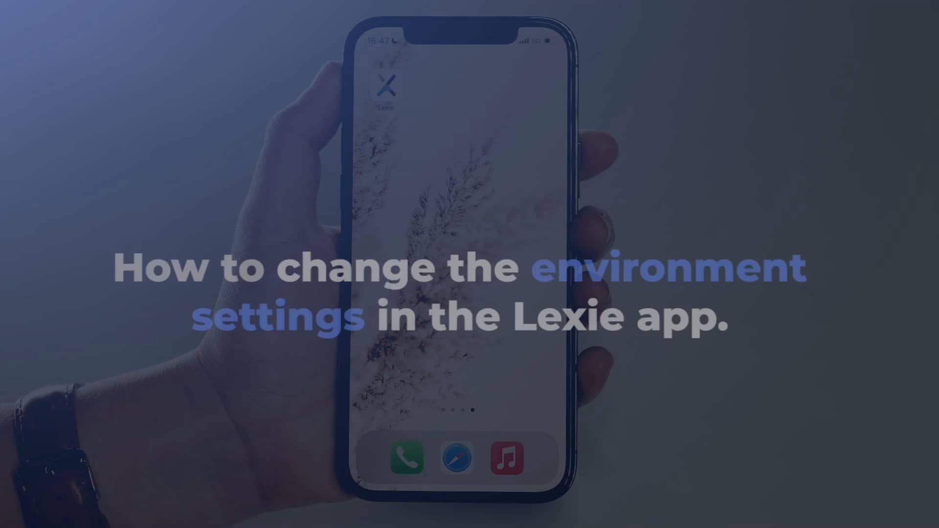 How to change the environment settings in the Lexie app | Lexie B1 & B2 ...