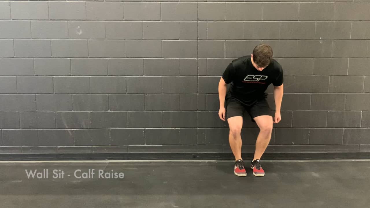 Wall Sit - Calf Raise on Vimeo