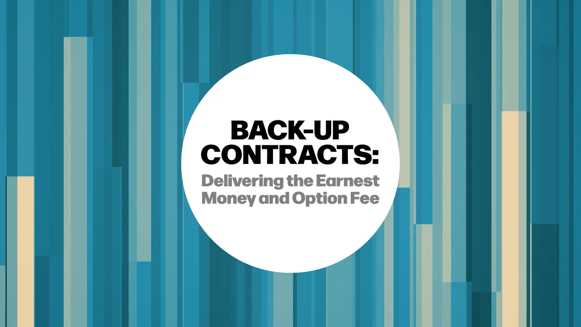 Backup Contracts: Earnest Money & Option Fee on Vimeo