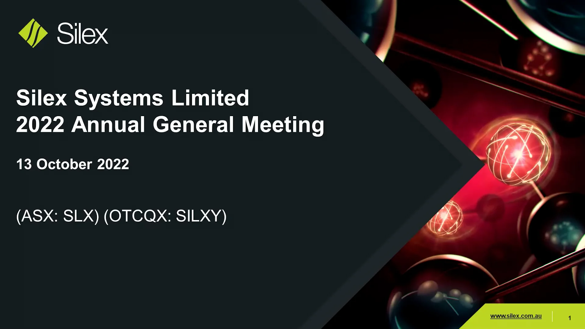 Silex Systems AGM On-demand on Vimeo