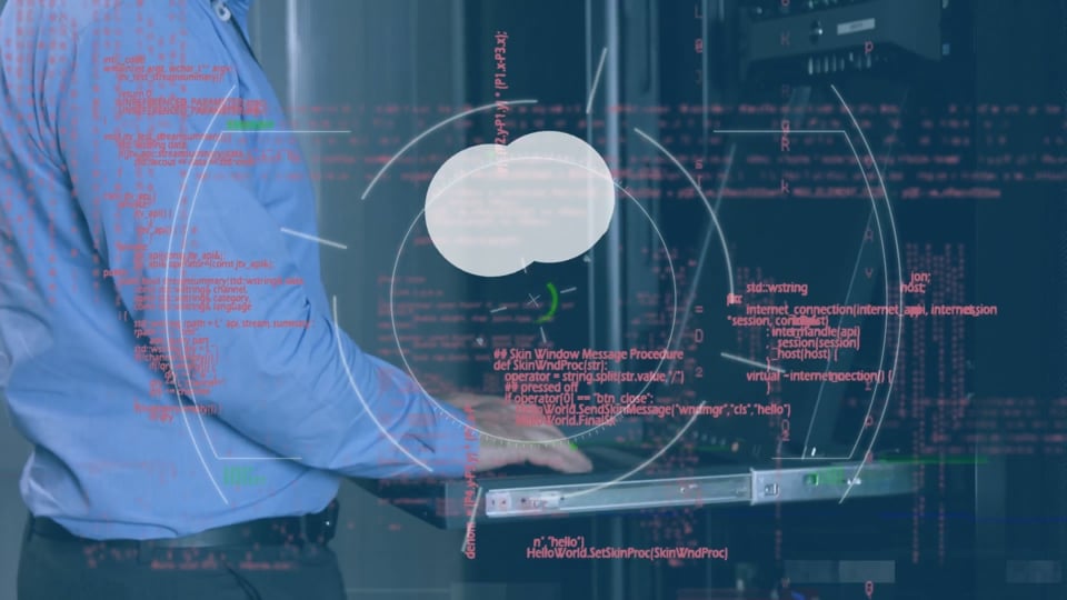 Animation of tech icons with clouds and data processing over caucasian ... Animation of tech icons with clouds and data processing over caucasian ...