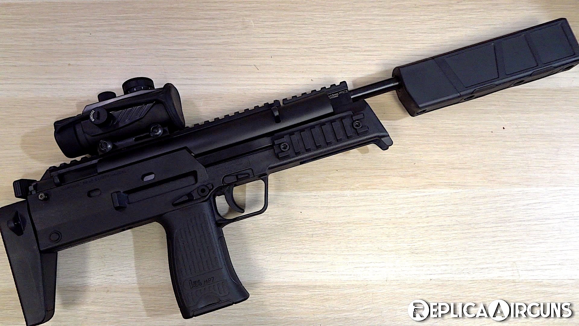 Video - Umarex HK MP7 .177 Cal Break Barrel Pellet Gun Table Top Review