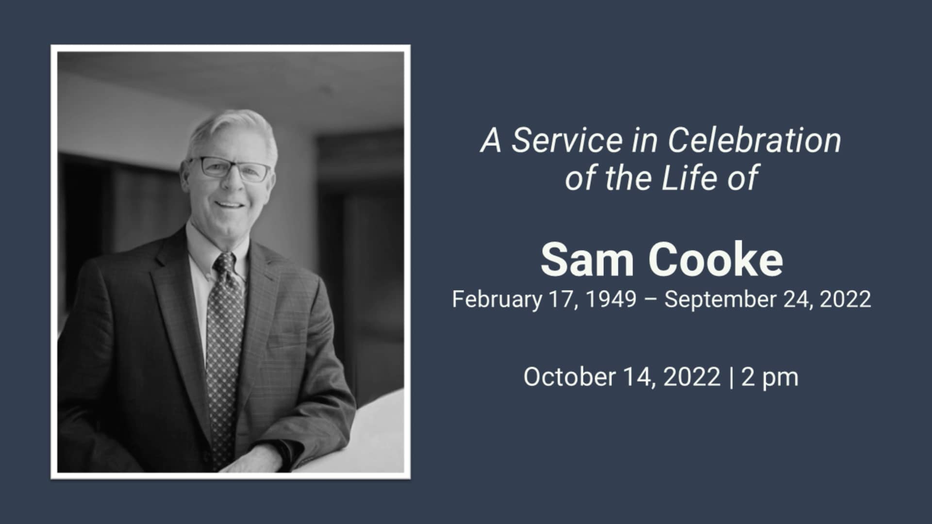 October 14, 2022 - Sam Cooke Memorial on Vimeo