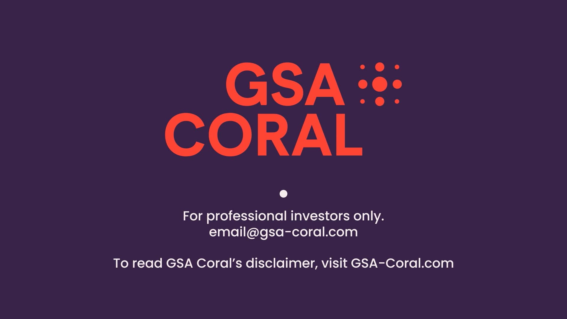 GSA Coral overview (Italian) on Vimeo